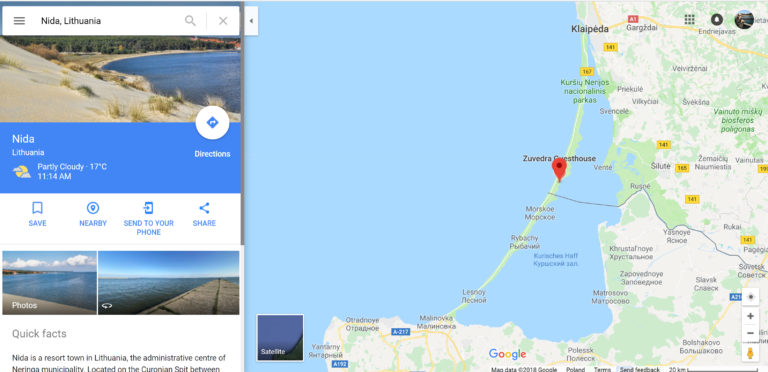 Google Maps- Curonian Spit – Loyalty Traveler