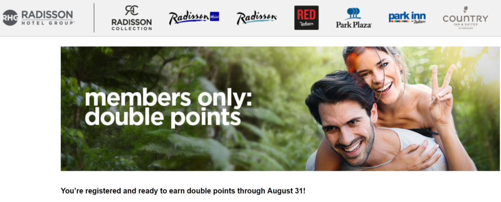Radisson Rewards summer promotion double points July 9-Aug 31 – Loyalty ...