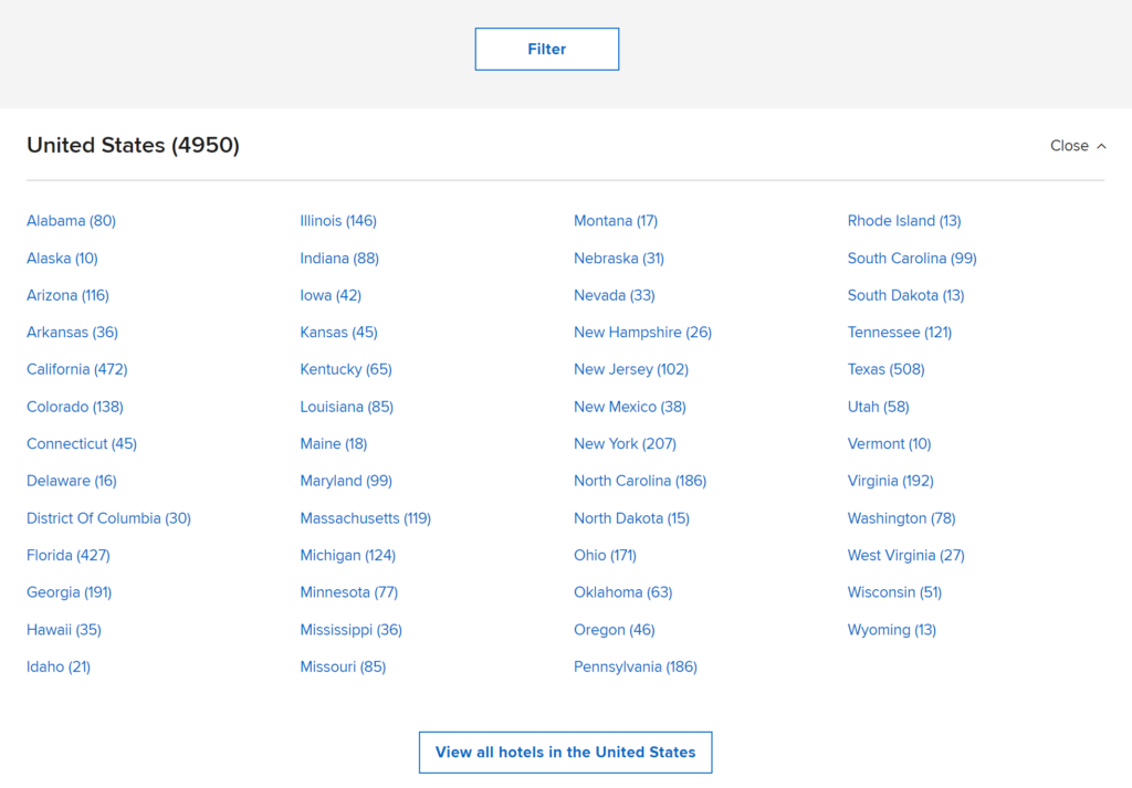 Use Marriott Rewards Hotel Directory filters for reward category and ...