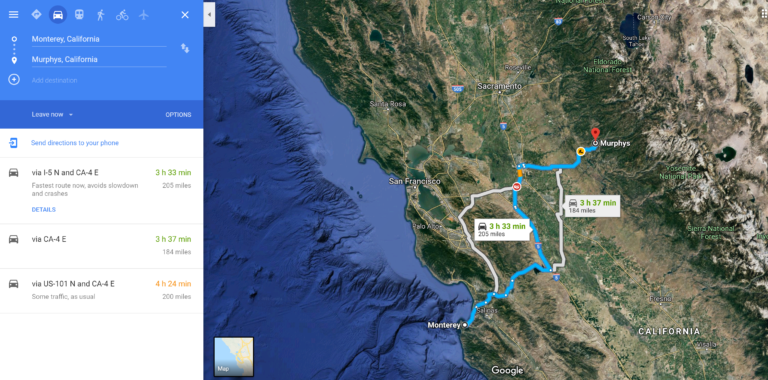 Into the green foothills for tiny Murphys, California big Murphys Irish ...