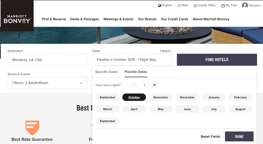 How to check Marriott Bonvoy reward rates each night in monthly view ...